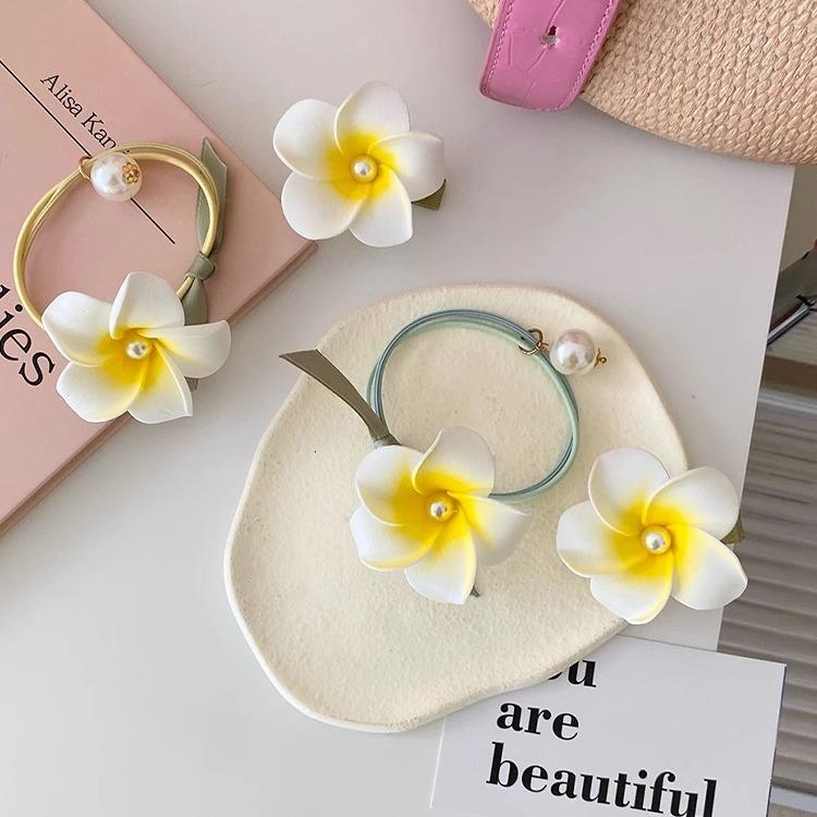 Klip Rambut Bunga Plumeria, 5PCS / Pek, Untuk Gadis dan Wanita ...