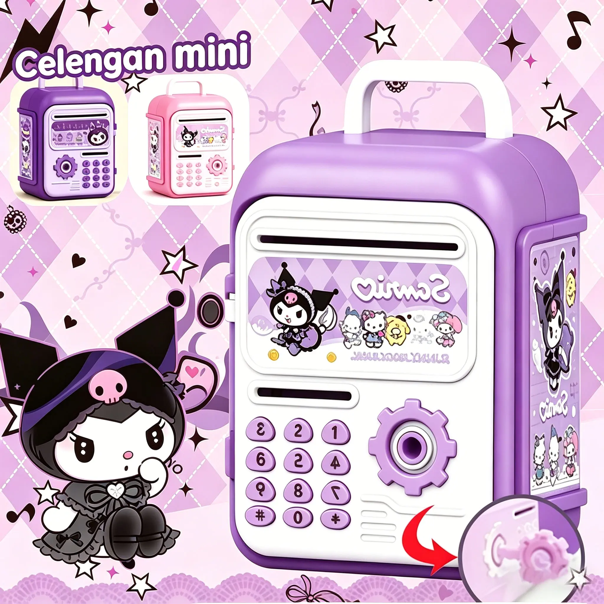 [Free Sticker]Celengan Fingerprint Safe Gesek Kartu Untuk Membuka Kunci ...