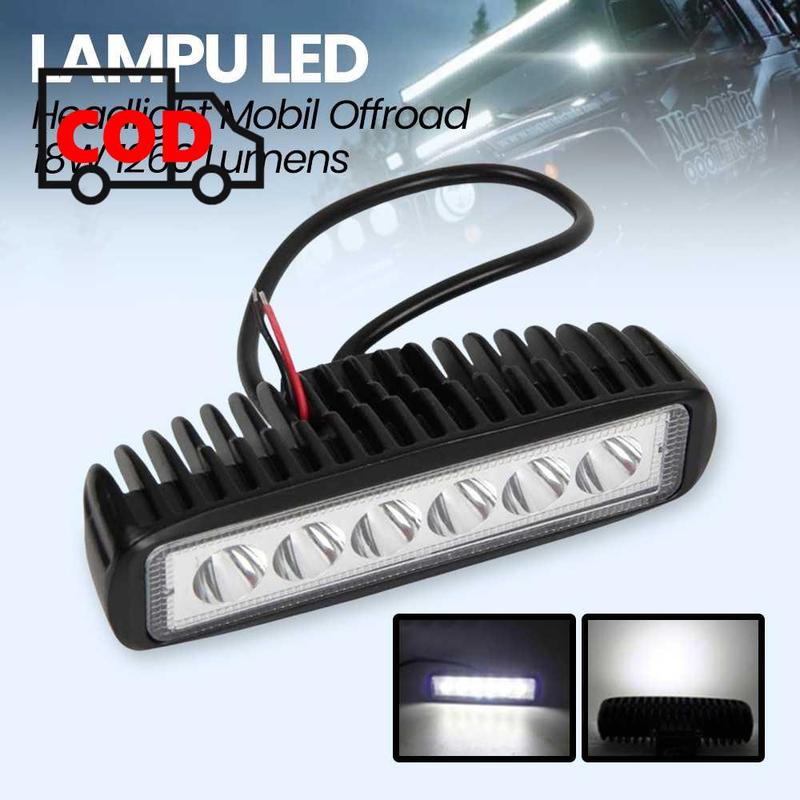 Headlight LED Mobil Flood light Cool White 18W Lampu Offroad - Shop ...