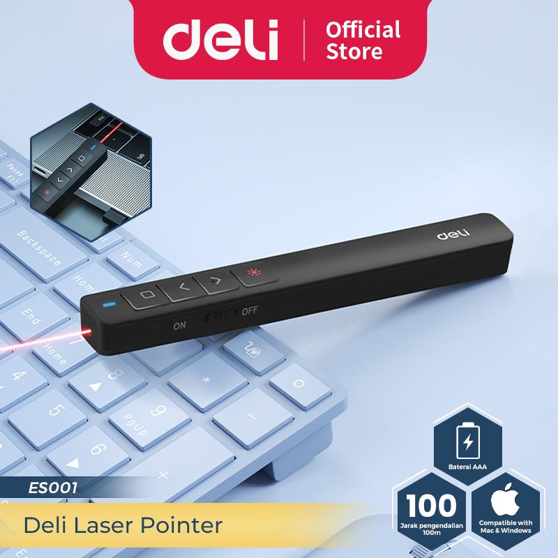 Deli Laser Pointer Presenter Wireless USB Pen Laser Presentasi PPT ...