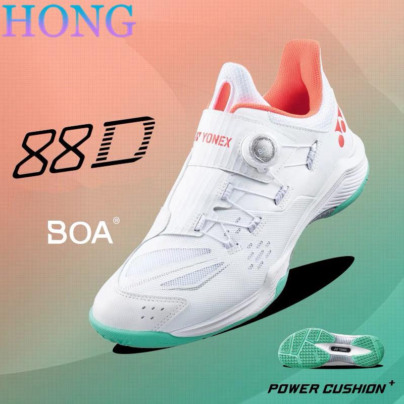Kasut Badminton, Yonex Power Cushion 88D3, Putih dan Oren, Sesuai ...