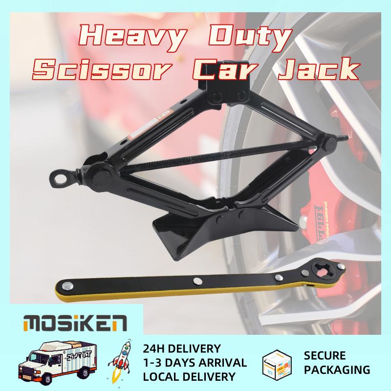 3 Ton Manual Scissor Jack Thick Hand Car Jack Essential Bridge Black ...