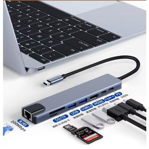 Multifunction Laptop Hard Drive usbc Docking Station ABS USB 3.0 Hubs 7 ...