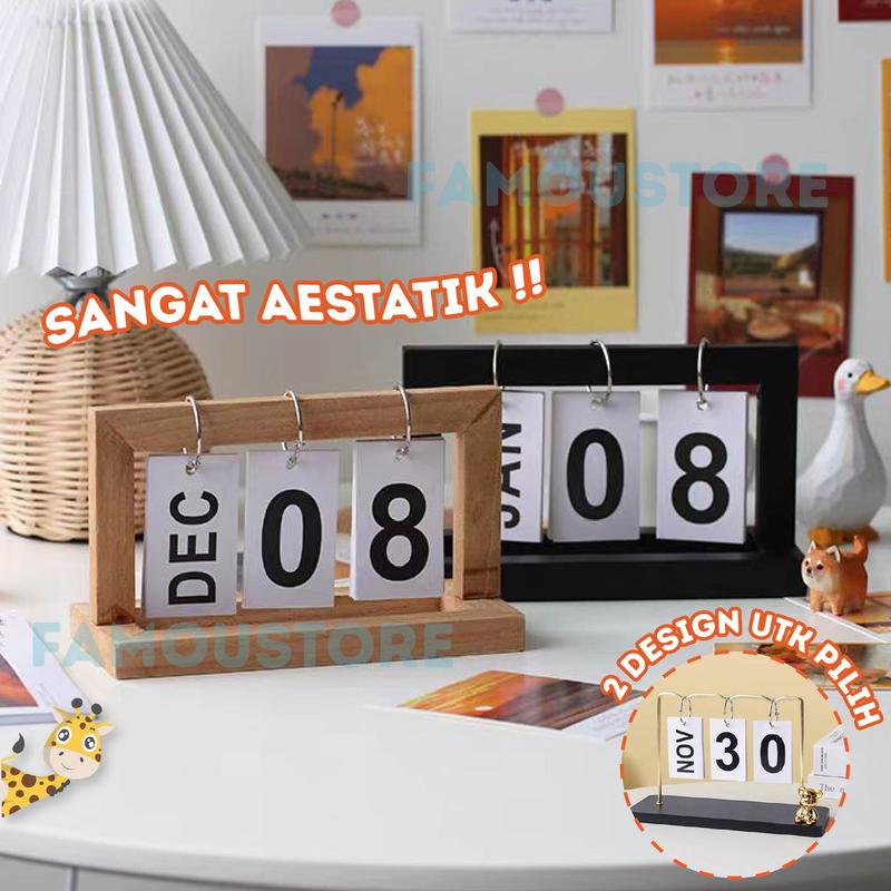 Wooden Calendar Nordic Simple Style Multicolor Flipping Wooden - TikTok ...