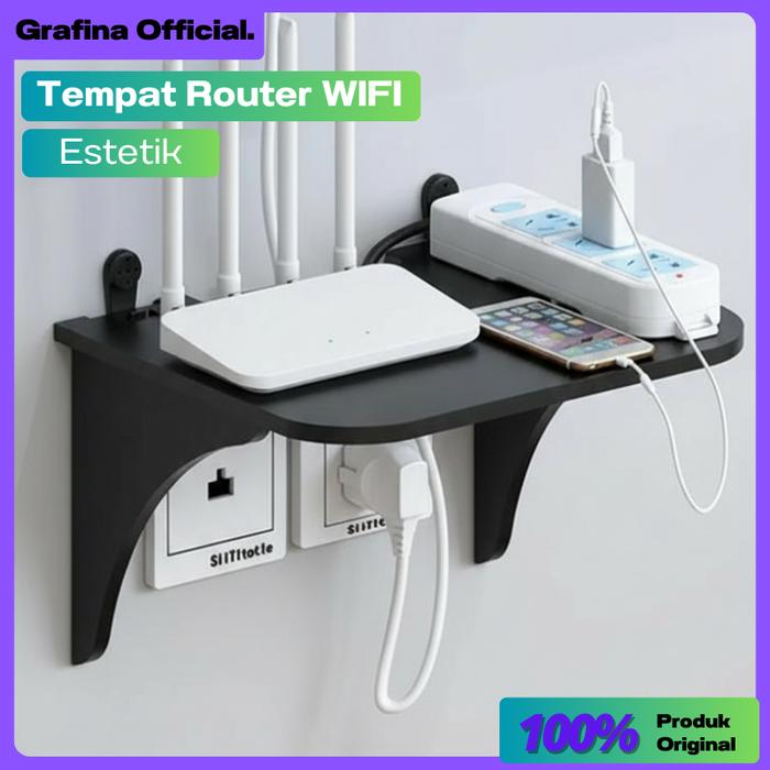 Promo Rak Gantung Dinding Tempat Router Wifi Modem Penyimpanan Set Top ...