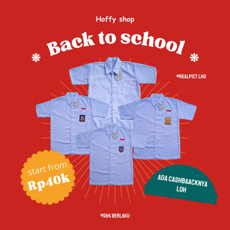 Hem putih seragam sekolah SD SMP SMA / Hem kerja putih pende - Shop ...