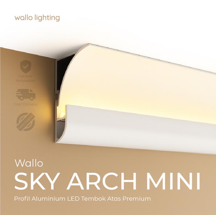 Jual Wallo Sky Arch Mini, Profil Lampu LED Dinding Atas Wall Mount ...