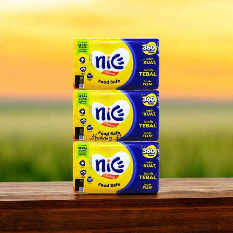 Paket (3 pack) Nice Facial Tissue Living 360 Helai 2ply Tisu Wajah ...