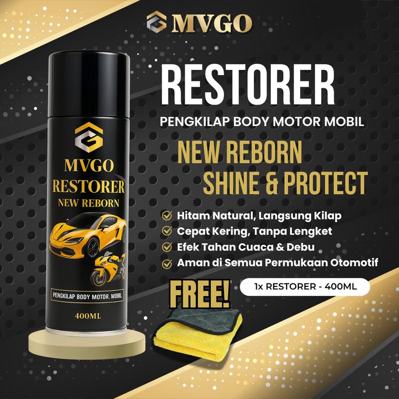 MVGO Restorer - Pengkilap Body Motor Mobil Free Kain Microfiber Car ...