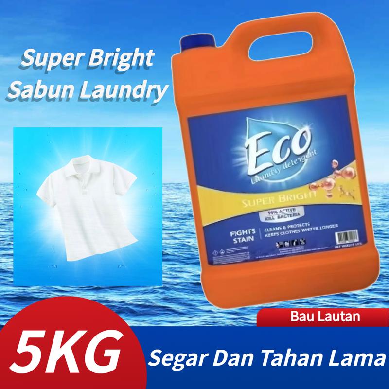 SABUN DOBI WANGI+PELEMBUT+ANTIBAKTIRIA ECO 5KG LIQUID LAUNDR - TikTok ...