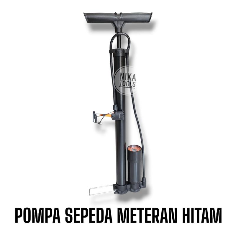 Pompa Ban Motor Sepeda Tabung Meteran Hitam Besi - Shop | Tokopedia