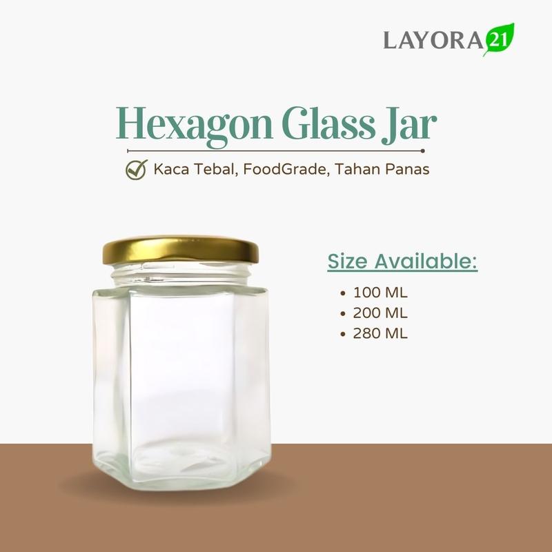 Layora21 Toples Kaca Segi Enam Berbagai Ukuran / Hexagon Glass - Shop ...