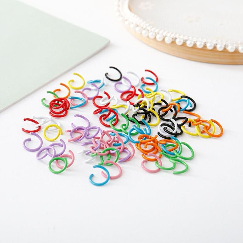 10PCS Accessories Colorful Split Ring Connector Open Rings Jewelry ...
