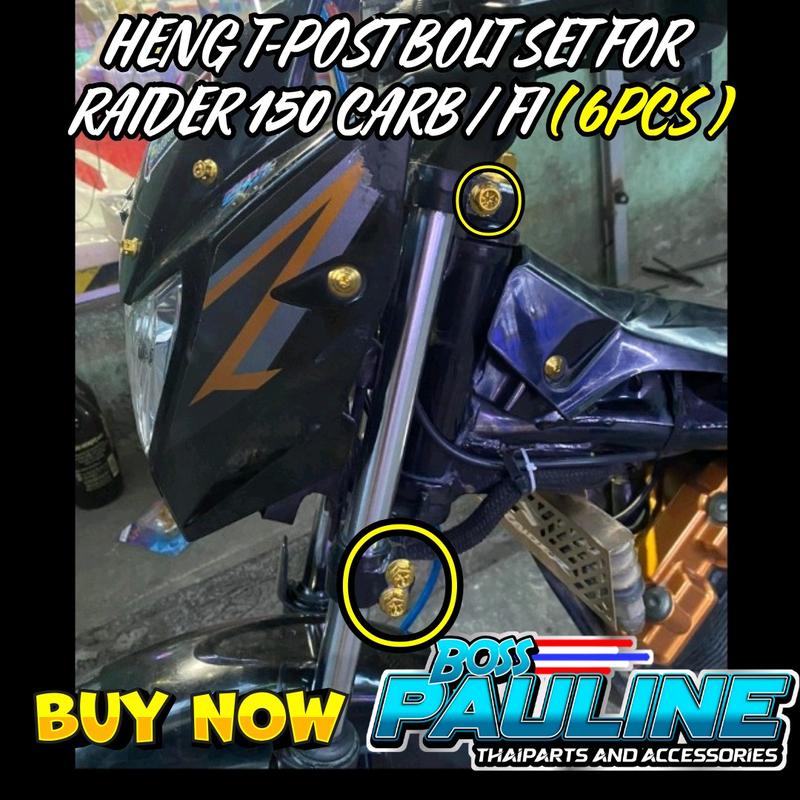 HENG T-POST BOLT SET FOR RAIDER 150 CARB / FI ( 6pcs ) - TikTok Shop ...