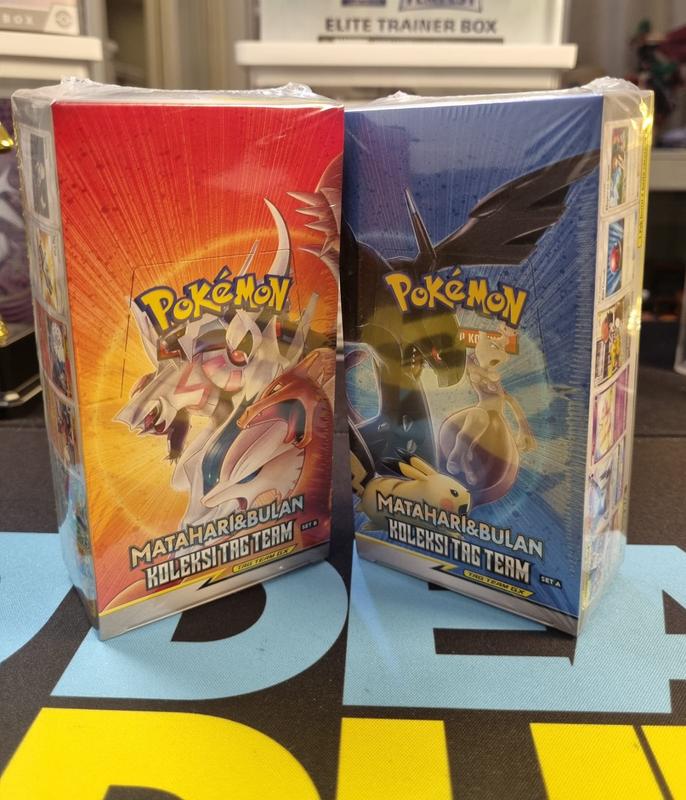 POKEMON TCG INDONESIA MATAHARI & BULAN TAG TEAM SET A & B SET SEALED ...