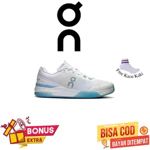 Sepatu Tenis/Padel On Cloud The Roger White Blue Pink - Shop | Tokopedia