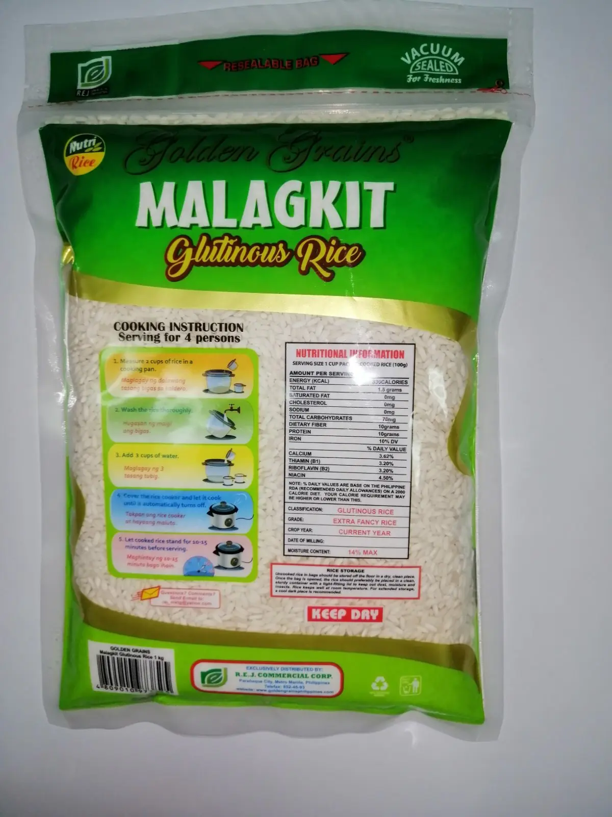 Golden Grains Malagkit Glutinous Sticky Rice 1kg - TikTok Shop Philippines