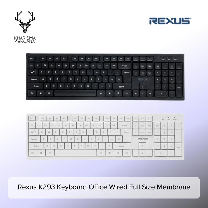 Jual Rexus K293 Keyboard Office Wired Full Size Membrane - Black - Kota ...