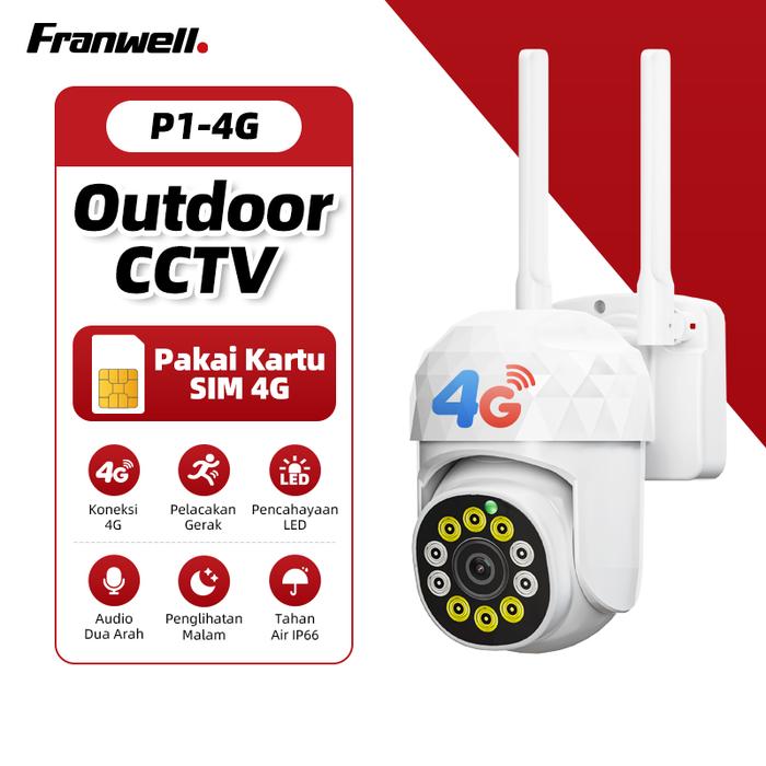 Promo [4G SIM CCTV] FRANWELL Pakai Kartu SIM Kamera Pengawasan Rumah ...