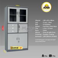Jual LEMARI BESI ARSIP 2 PINTU SWING KOMBINASI 3 LACI 1 BOX | MUTOH ...