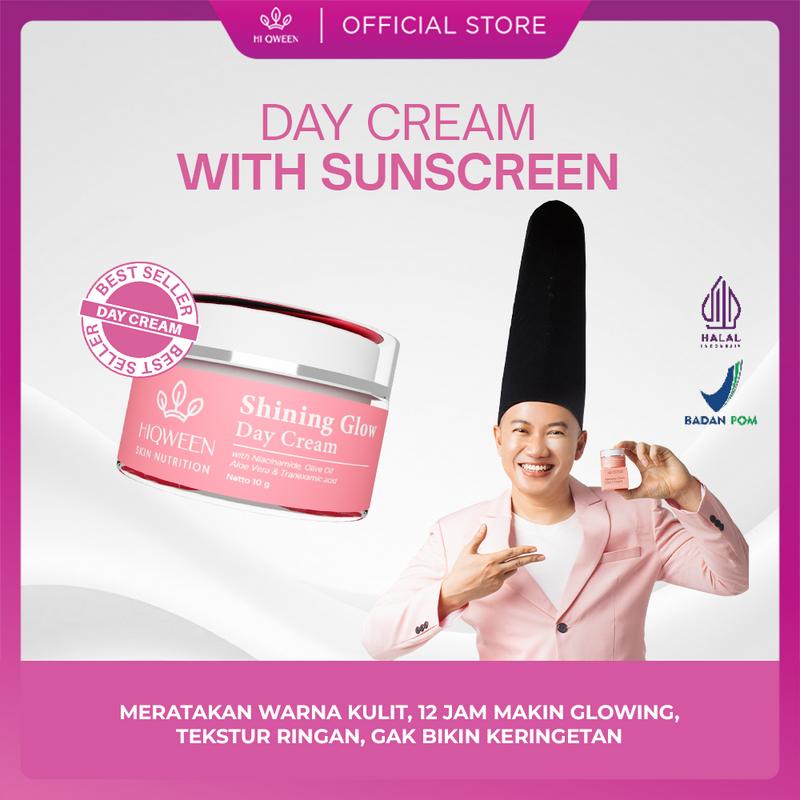 HIQWEEN X PAKDE SHINING GLOW DAY CREAM WITH SUNSCREEN Krim Siang ...