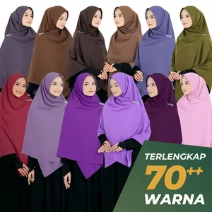Alifa 120 | Jilbab Segi Empat Wolfis Jumbo Nyaman untuk Sekolah Dan ...