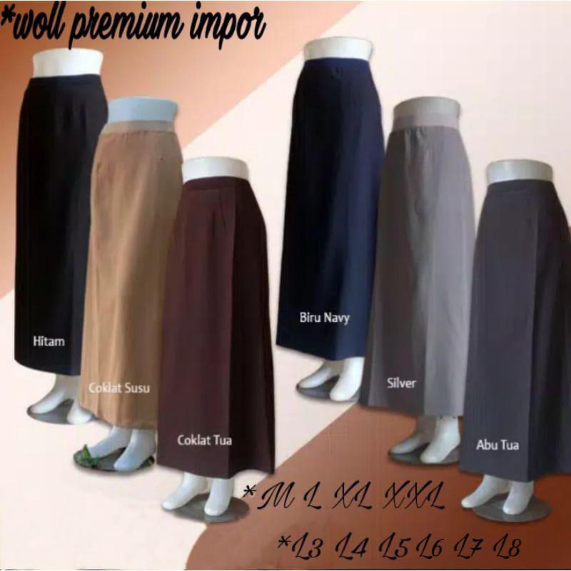 Rok Kantor Model A Line Rok kerja Pinggang full karet highwaist - Shop ...