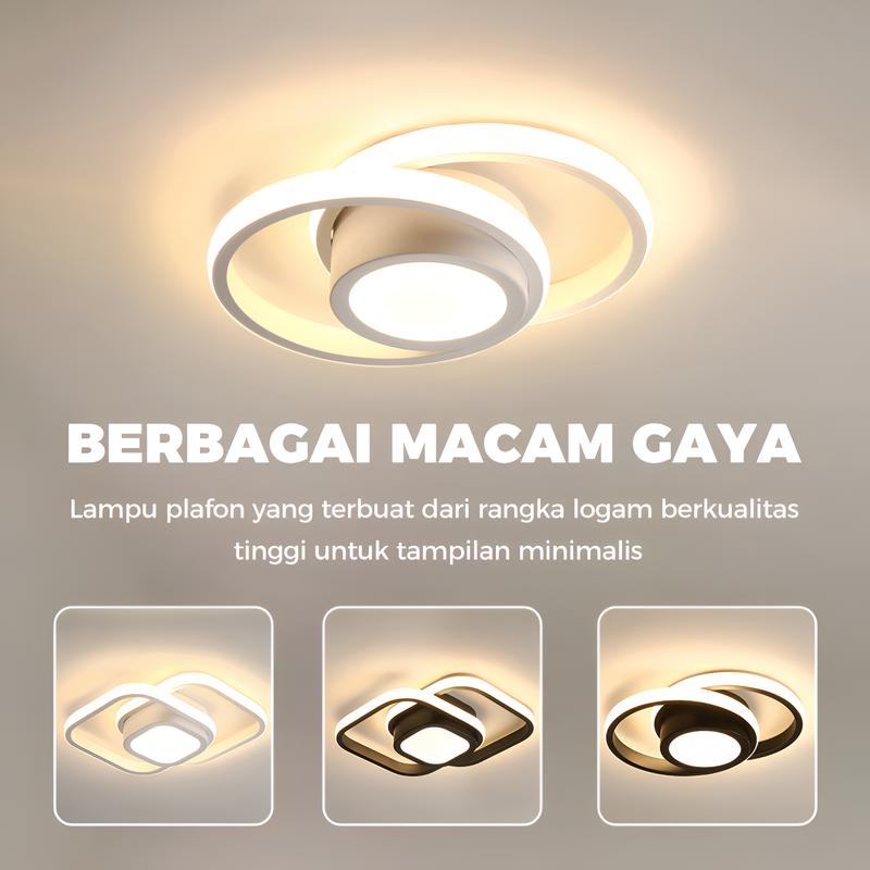 Lampu Plafon 3 Warna LED Ceiling Lamp Sederhana Modern Loron - Shop ...