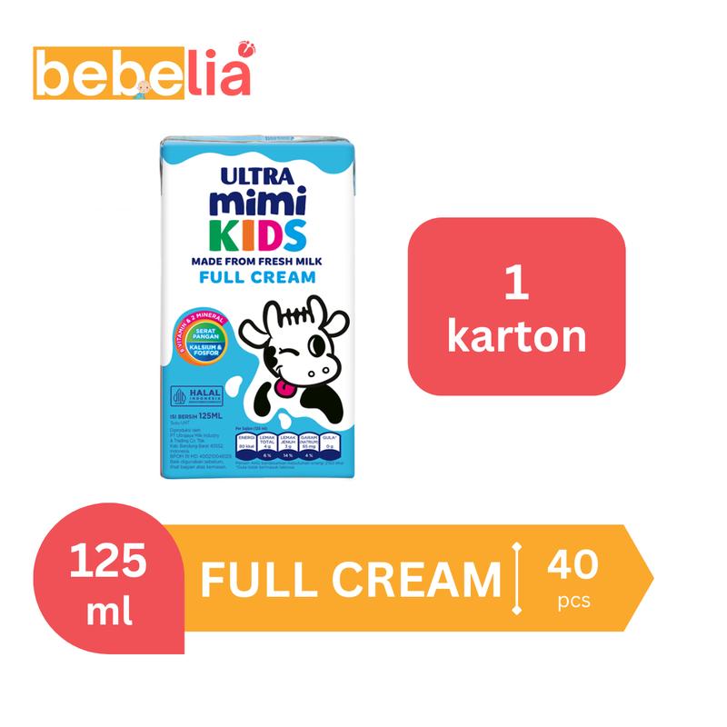 Ultra Mimi Susu UHT Full Cream 125 ml 1 dus isi 40 pcs - Shop | Tokopedia