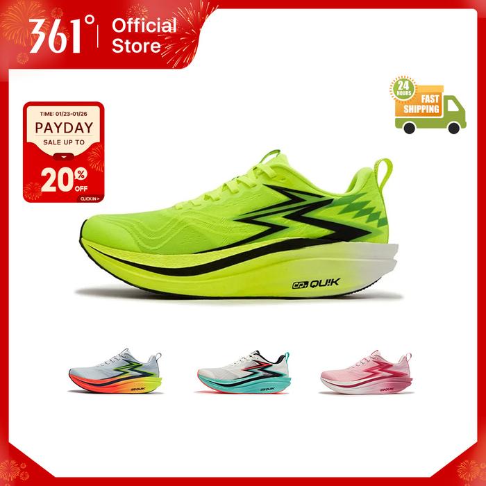 Promo 【361 Degrees】Flame 4 Mix 10km+ Sepatu Lari Profesional dengan ...