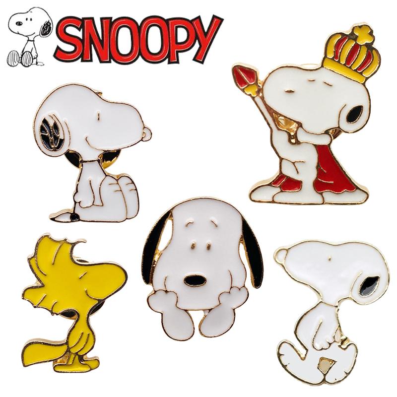 Snoopy Enamel Brooch Badge Metal Cartoon Anime Icons Brooch - Shop ...