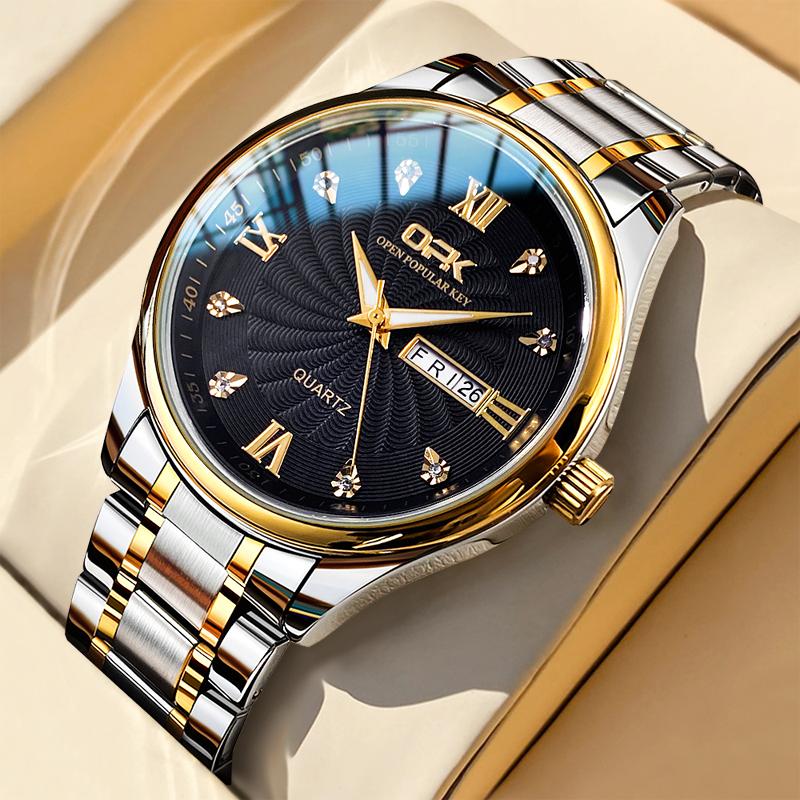 【1-year warranty 】OPK Watch Men Waterproof Original Quartz Authentic ...