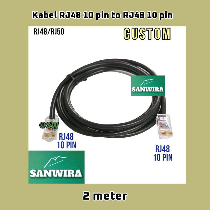 Jual Kabel RJ 48 to RJ48 / RJ50 10 pin to RJ 50 10 pin - Jakarta Pusat ...