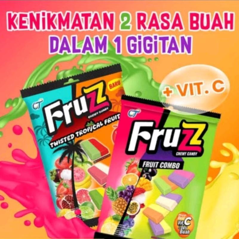 Permen FruZZ CHEWY CANDY Dengan Real Vit.C & Jus Buah - Shop | Tokopedia