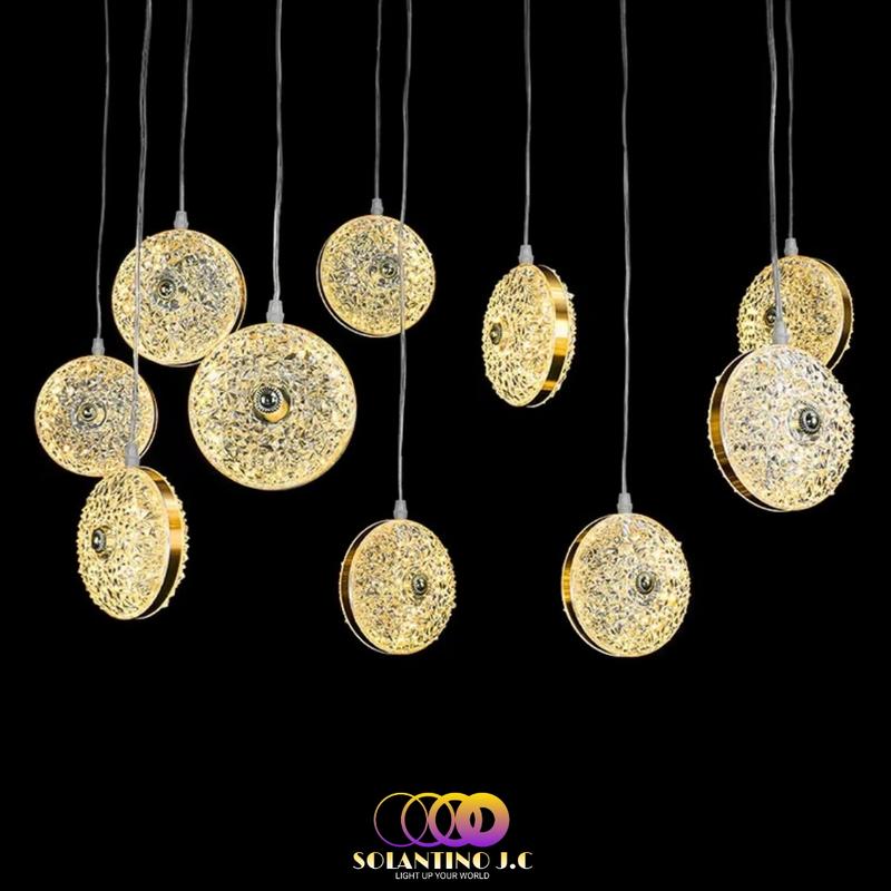Light Luxury Crystal Sun Disc Chandelier, Wedding Decoration - TikTok ...