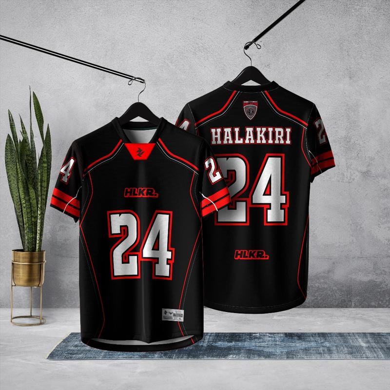 HALAKIRI RED LINE JERSEY (NFL INSERT BERSULAM) (LYCRA 280GSM) (RAYA ...