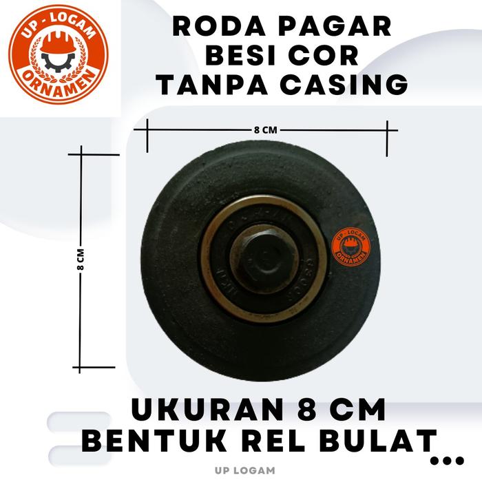 Jual Roda pagar Black Doff besi Cor Ukuran 8 cm Bentuk Behel / Bentuk ...