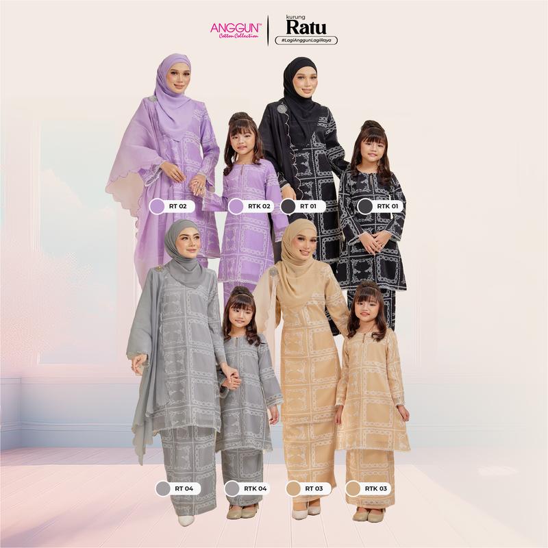 ANGGUN COTTON Baju Kurung Ratu 4 Colour 1.0 Material Organza - TikTok ...