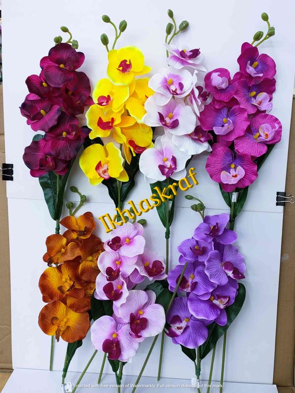 ( HH 1729 ) Decorative Bunga okid orkid orchid hiasan bertangkai dengan ...