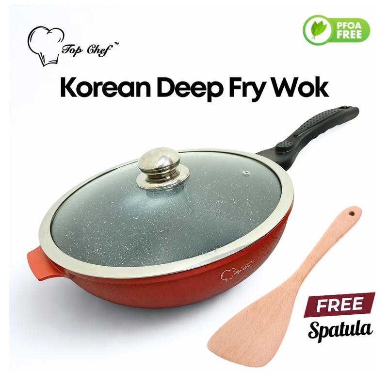 28cm Korean Deep Frying Wok Non-Stick Cookware Korean Wok Ajaib ...