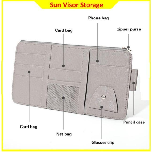 Car sun visor storage bag multi-function card package car carrying ...