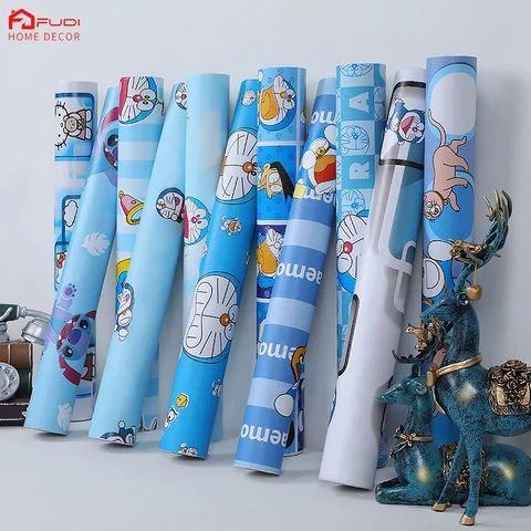 Wallpaper Dinding Corak Cartoon Doraemon Waterproof Bilik Home - TikTok ...