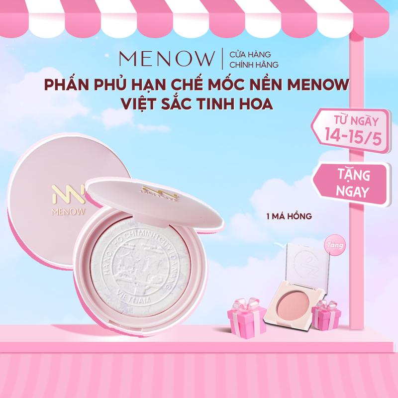 Phấn phủ thuỷ tinh không mốc nền, mỏng nhẹ MENOW Việt sắc Tinh - TikTok ...