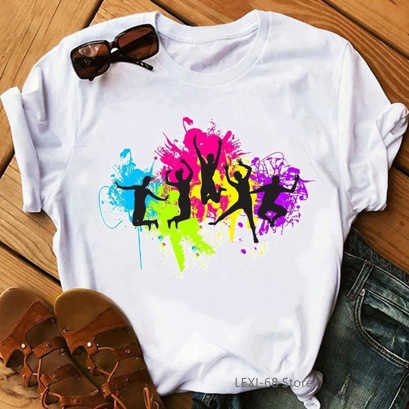 ZUMBA Fitness T-shirt Women's Summer Graphic T-shirt Friend Exercise ...