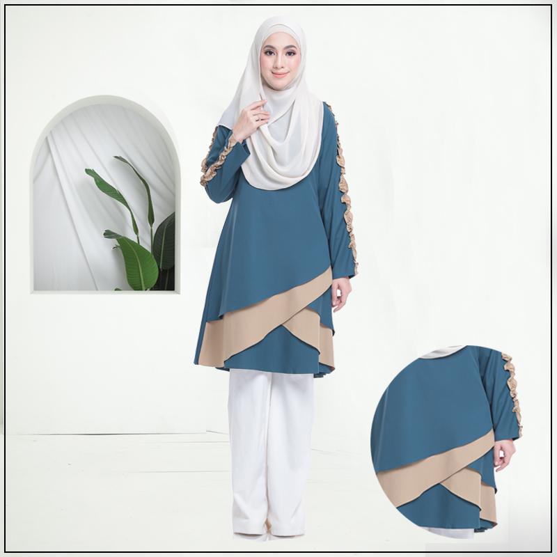 Blouse Labuh Muslimah High Quality of Italian Moscrepe Material ...
