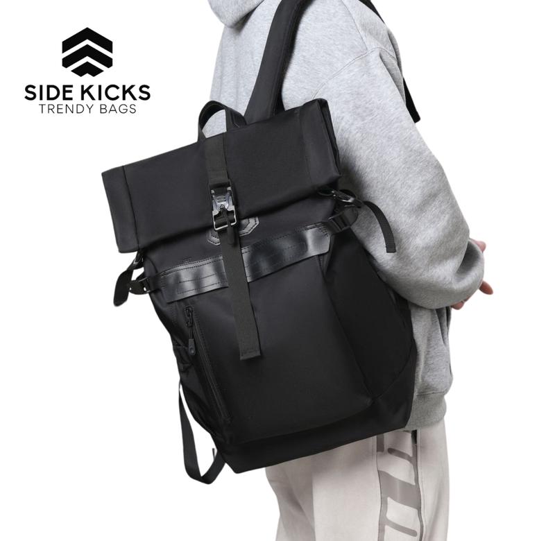 SIDE KICKS Big Capacity Magnetic Buckle Waterproof Backpack Bag ...