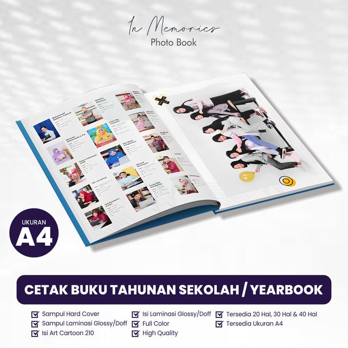Jual Cetak Buku Tahunan Sekolah / Yearbook Jilid Hardcover - Ukuran A4 ...