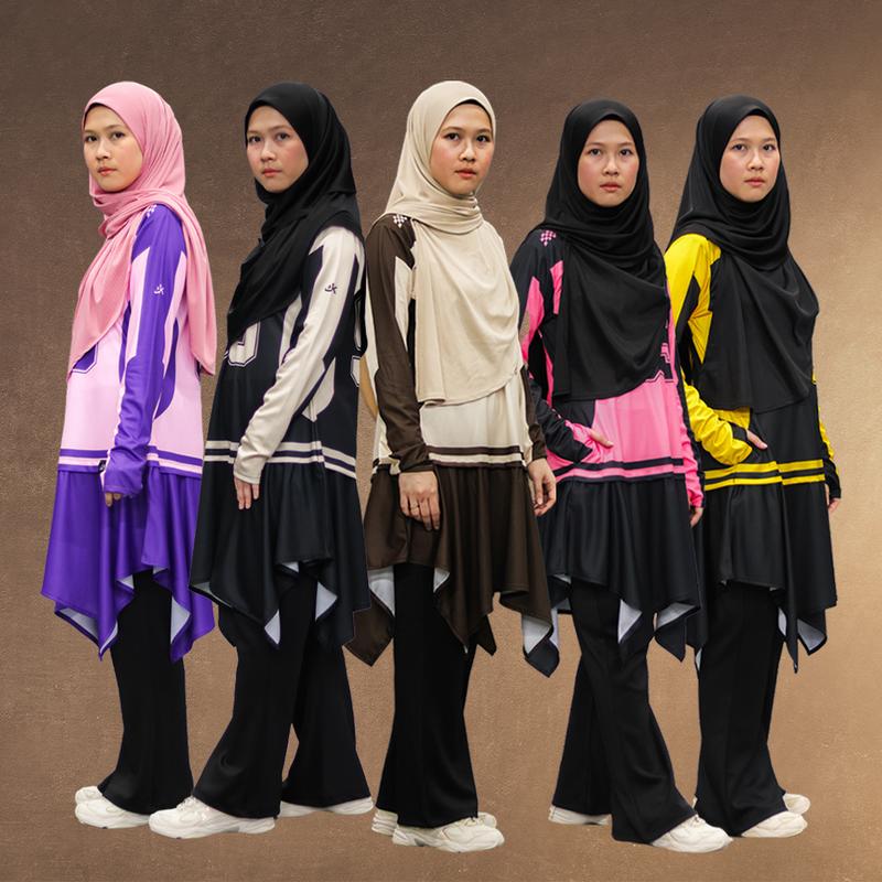 Kimyra x Boxlab Kimtuniq Swag Muslimah Jersey Renang Hiking Cycling ...