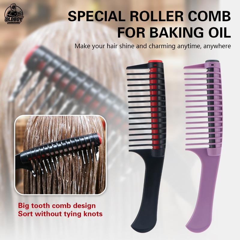 Hair Dye Comb Hair Oil Comb Automatic Rolling Heart Red Hear - TikTok ...