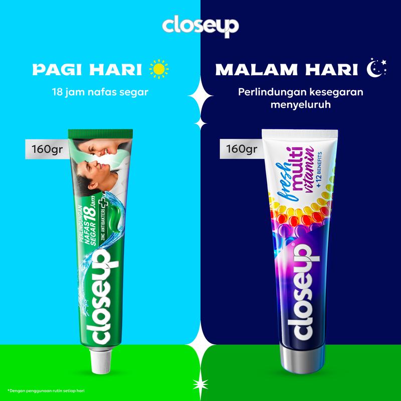 CloseUp Day and Night Set - Pasta Gigi Triple Fresh dan Multivitamin - Shop | Tokopedia
